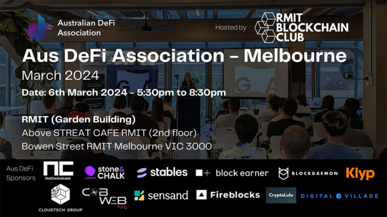 Australian DeFi Association Melbourne Meetup » Crypto Events