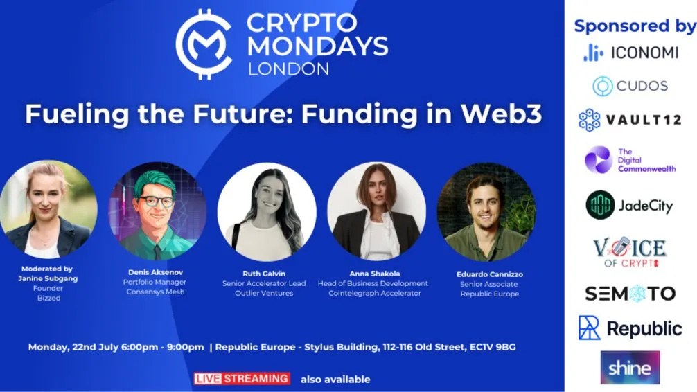 Crypto Mondays London Meetup – Fueling the Future: Funding in Web3 ...