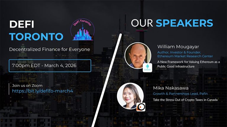 DeFi Toronto March 2026 Meetup – Online » Crypto Events